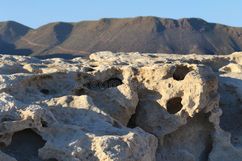 Rock Formations on the Beach at Sunset Stock Photo - Image of ...
