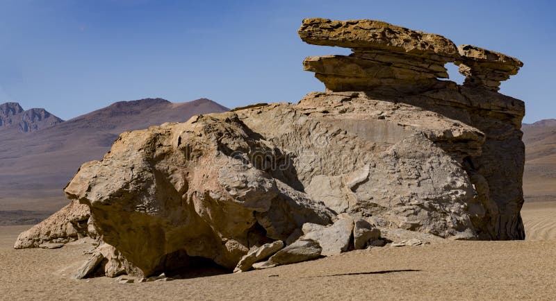 Rock Formations in Bolivia at 16,000 Feet Elevation, Carved by Constant Wind Stock Image - Image ...