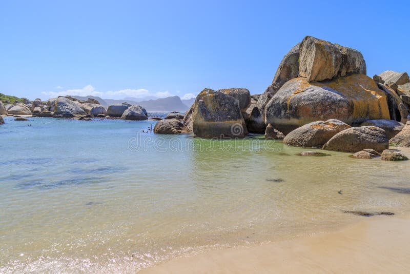 Boulder`s Beach, Cape Peninsula Stock Image - Image of pretty, calm ...