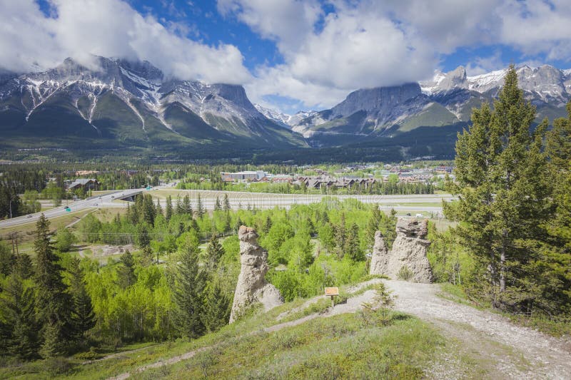 Rock formations in Canmore stock image. Image of alberta - 138369645