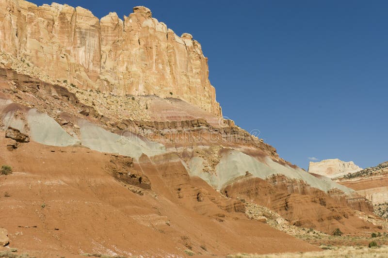 Rock Formations of Capitol Reef Stock Image - Image of park, navajo ...