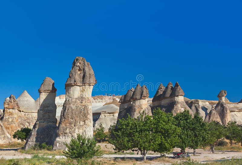 Rock Formations in Cappadocia Turkey Stock Image - Image of background ...