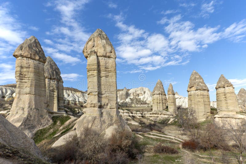 Rock Formations in Cappadocia, Turkey Stock Photo - Image of cappadocia ...