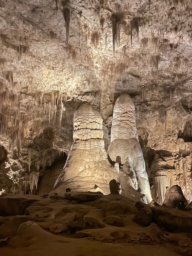 Rock Formations in Carlsbad Caverns National Park Stock Photo - Image ...