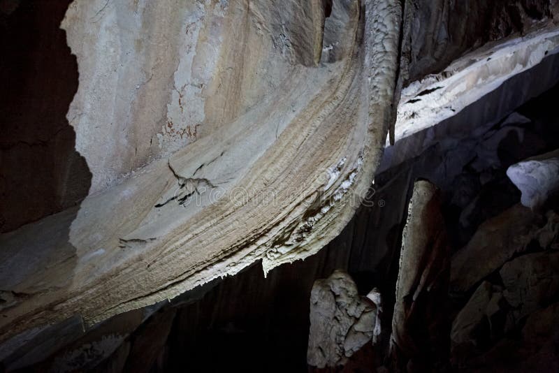 Rock formations in cave stock image. Image of nature - 164551621