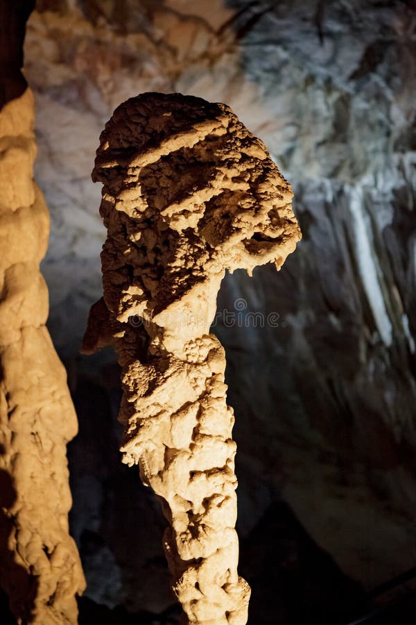 Rock formations in cave stock image. Image of mountain - 164551693