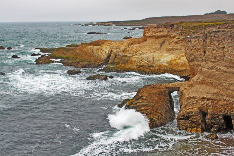Rock Formations on the Central Coast of California Stock Image - Image ...