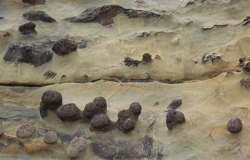 Rock Formations Create Sculptures in the Cliffs Stock Image - Image of ...