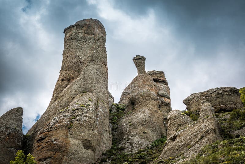 Rock Formations on the Demerdji Mountain in Crimea Stock Photo - Image ...