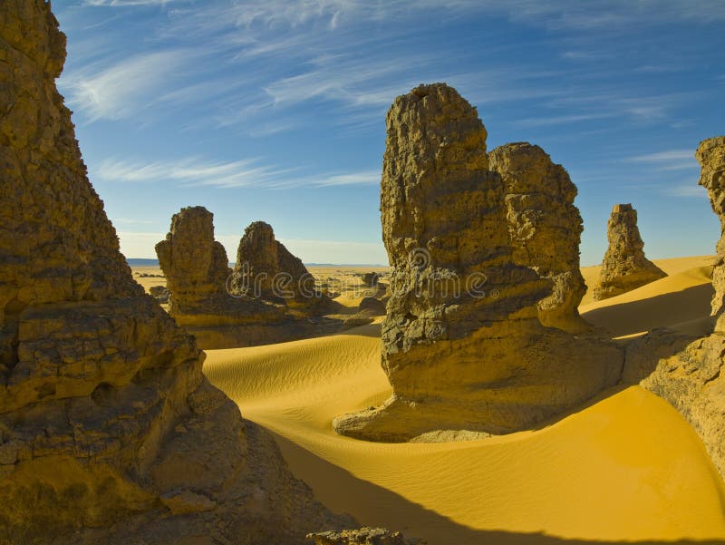 Rock formations in desert stock image. Image of formations - 10212229