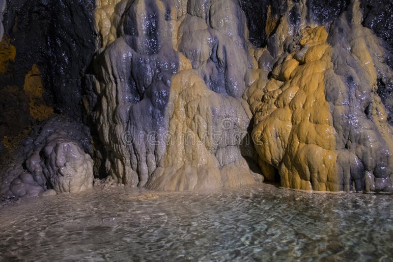 Rock Formations Inside the Cave Stock Image - Image of mineral, form ...