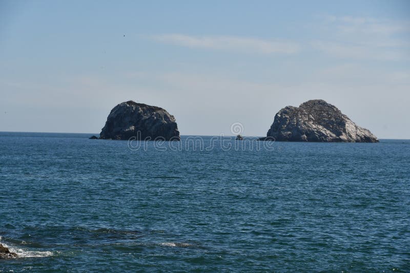 Rock Formations and Islands Off the Coast in Mazatlan, Mexico Stock ...