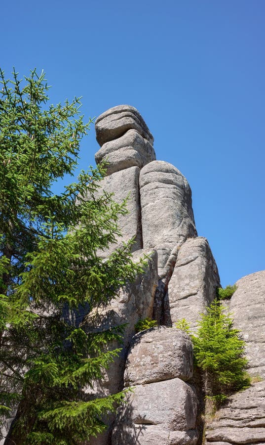 Rock Formations in Karkonosze (Giant Mountains), Poland Stock Photo ...