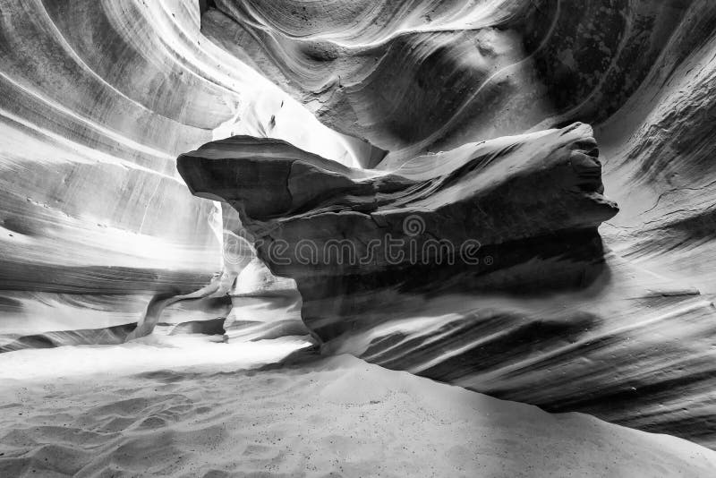 Rock Formations and Light Inside Upper Antelope Canyon Stock Image ...