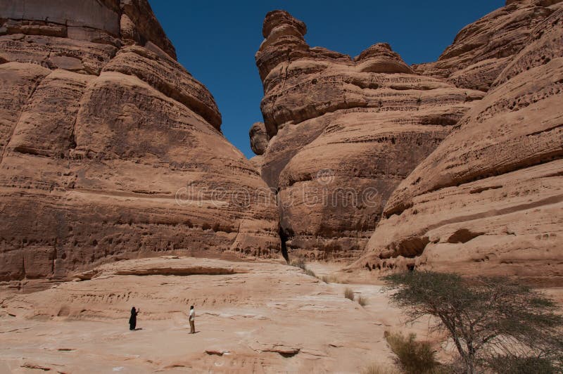 Rock Formations Near Al-Ula in the Deserts of Saudi Arabia Stock Image ...