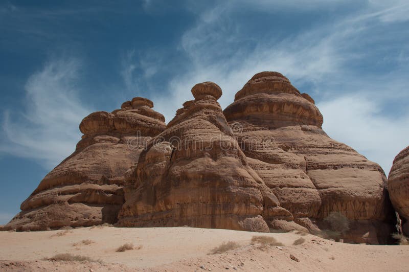 Rock Formations Near Al-Ula in the Deserts of Saudi Arabia Stock Image ...