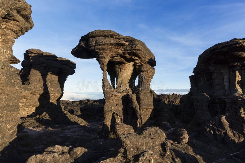 Rock Formations, Mount Roraima. Stock Image - Image of climbing, cliff ...