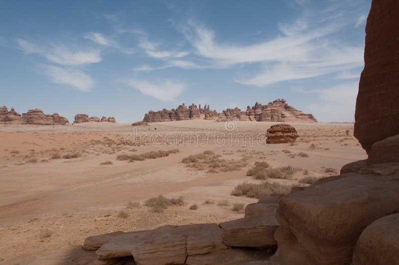 Rock Formations Near Al-Ula in the Deserts of Saudi Arabia Stock Photo ...