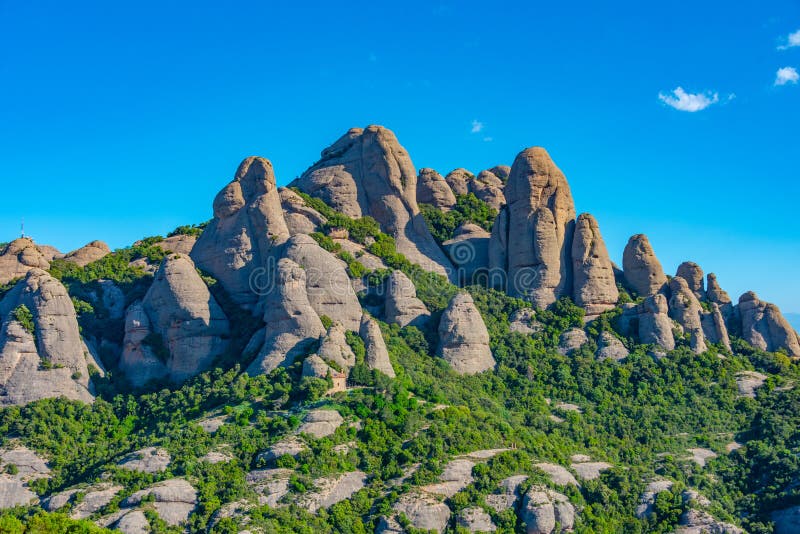 Rock Formations at Parc Natural De La Muntanya De Montserrat in Stock ...