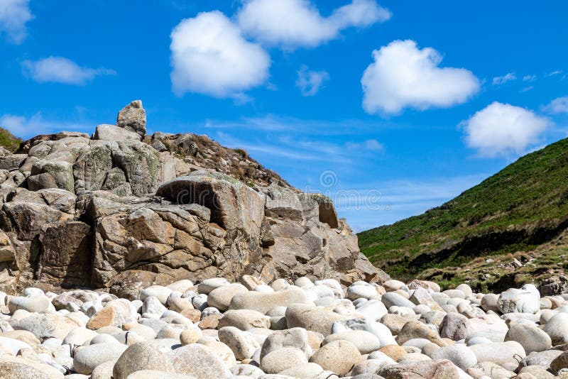 Rock Formations on Porth Nanven Beach in Cornwall Stock Image - Image ...