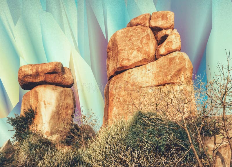 Rock Formations & Psychedelic Visions Stock Photo - Image of landscape ...