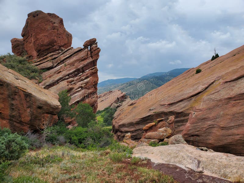 Rock Formations on Red Rocks Trading Post Trail Near Morrison, Colorado ...