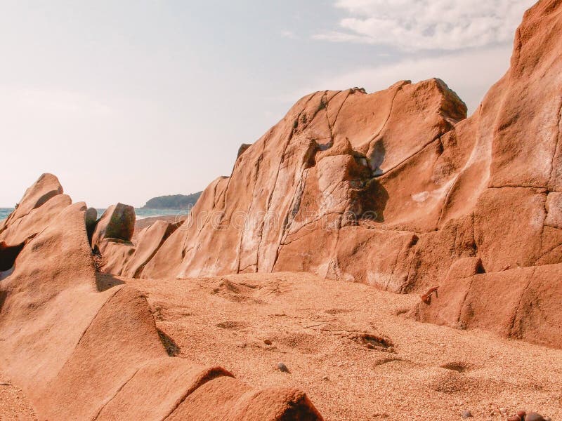 Rock Formations on the Sand Stock Photo - Image of beautiful ...