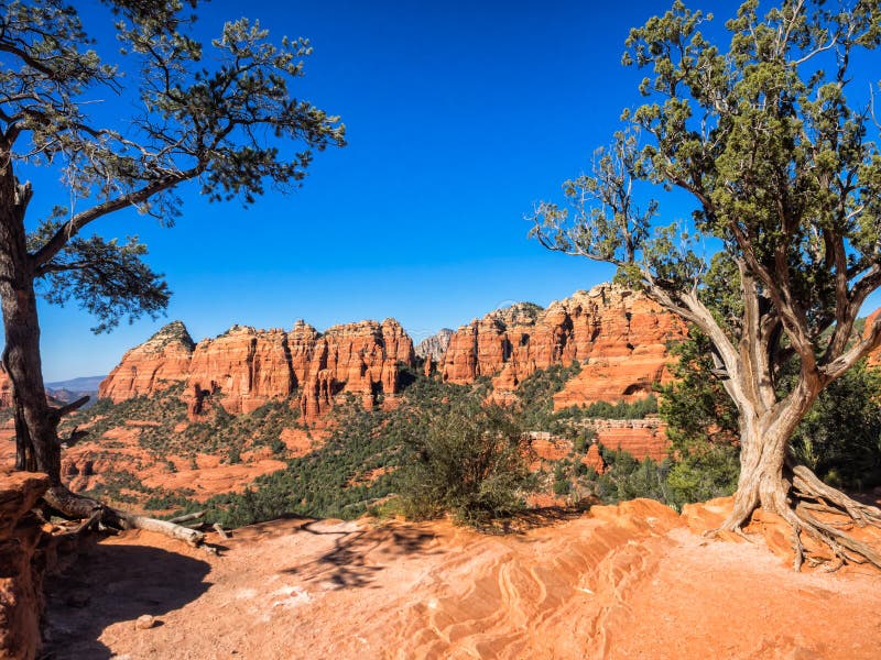 Rock Formations in Sedona, Arizona Stock Photo - Image of blue, arizona ...