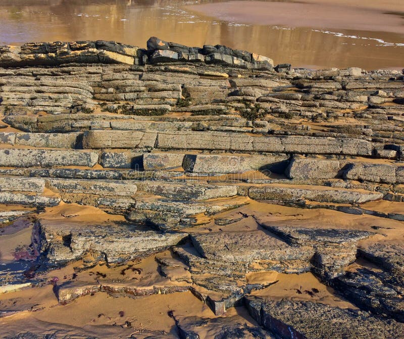 Rock Formations on the Shore, Rock Formation Stock Image - Image of ...