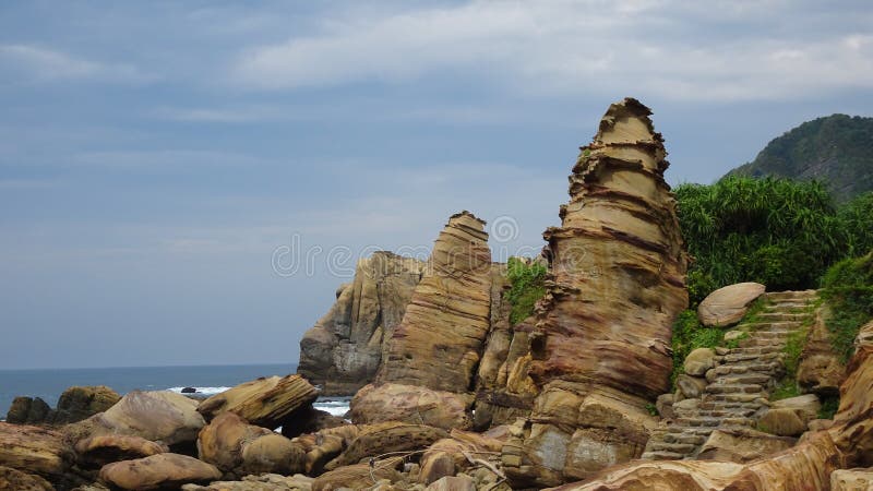Rock formations Taiwan stock image. Image of landscape - 163943605