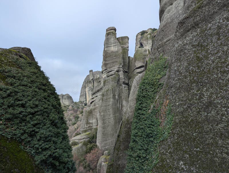 Rock Formation in the Meteora Stock Photo - Image of monks, geology ...