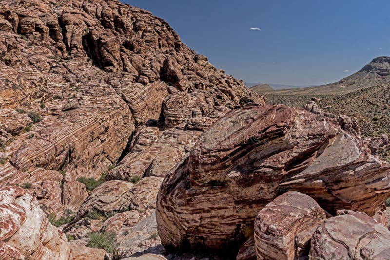 Rock Forms and Shapes in the Desert Landscape of Red Rock Canyon. Stock ...