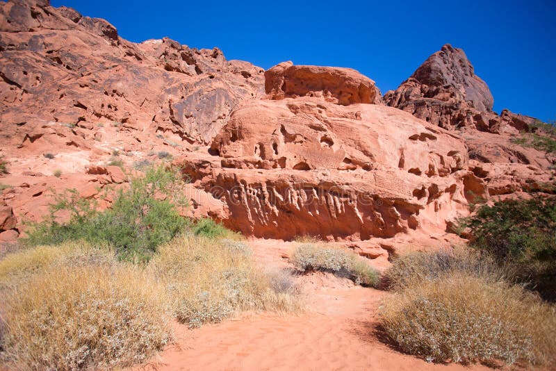Rock Formations from Valley of Fire State Park in Nevada Stock Image ...