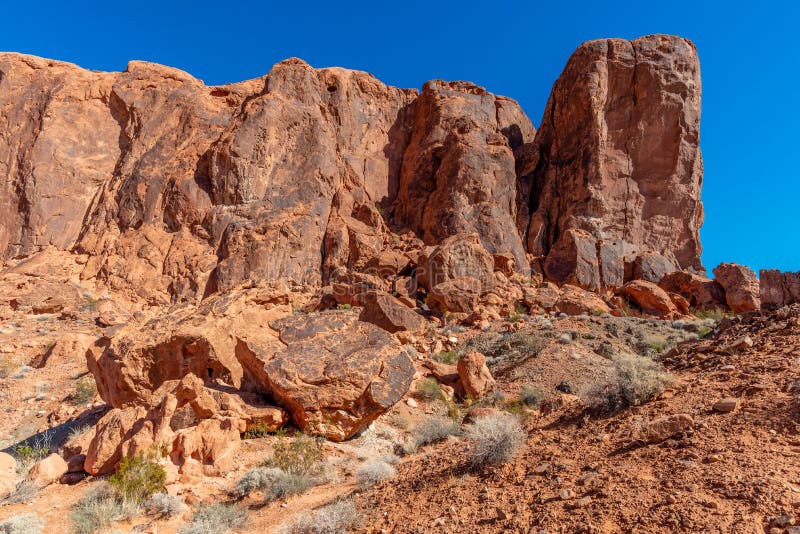 Rock Formations in Valley of Fire State Park, Nevada USA Stock Image ...