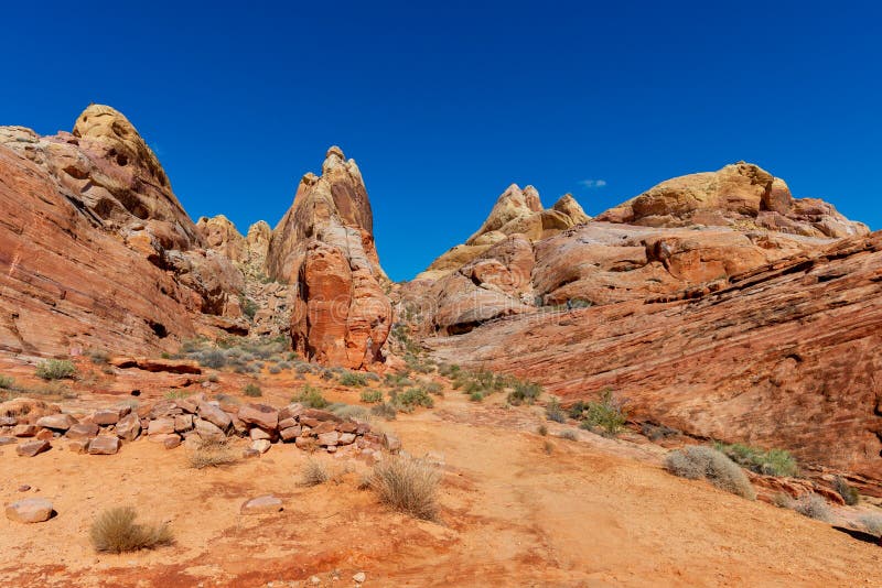 Rock Formations in Valley of Fire State Park, Nevada USA Stock Image ...