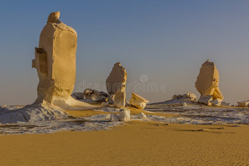 Rock Formations of the White Desert, Egy Stock Image - Image of african ...