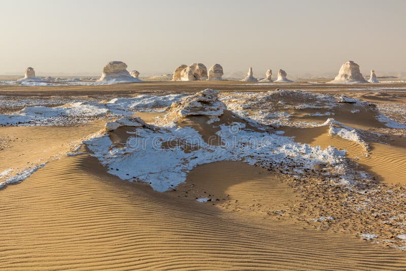Rock Formations in the White Desert, Egy Stock Image - Image of sahara ...