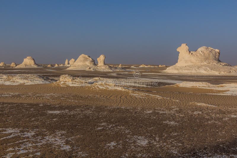 Rock Formations in the White Desert, Egy Stock Image - Image of desert ...