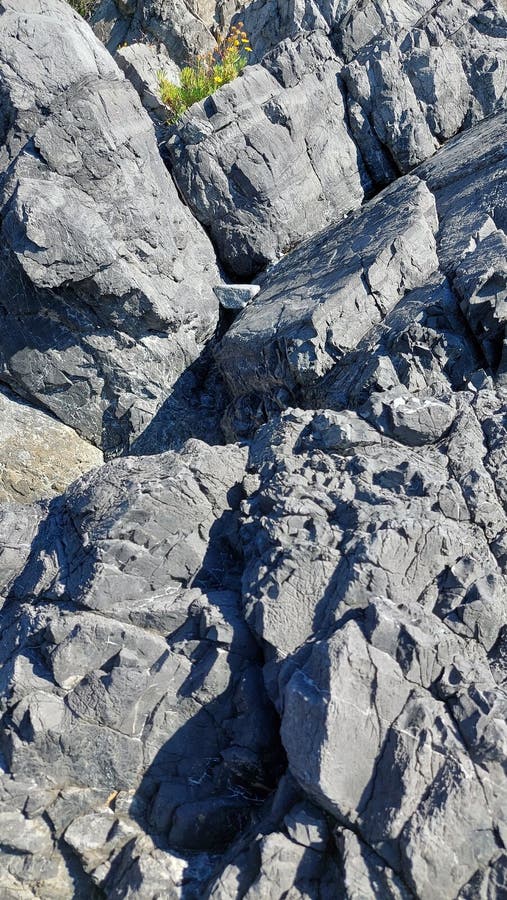 Fragment of Black Natural Stone Stock Image - Image of cliff ...