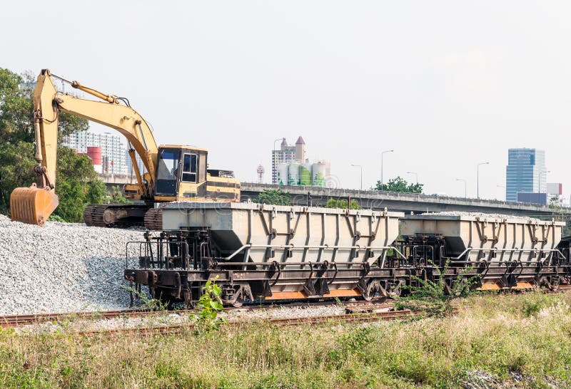 Rock freight train stock image. Image of gravel, railway - 30342769