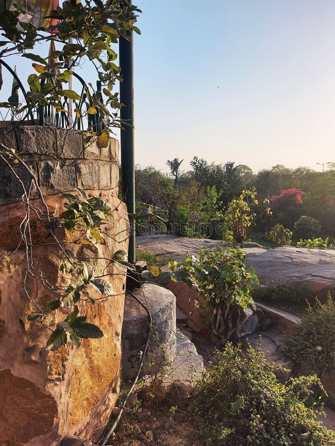 Rock with Garden Land Scaping Stock Image - Image of buddha, green ...