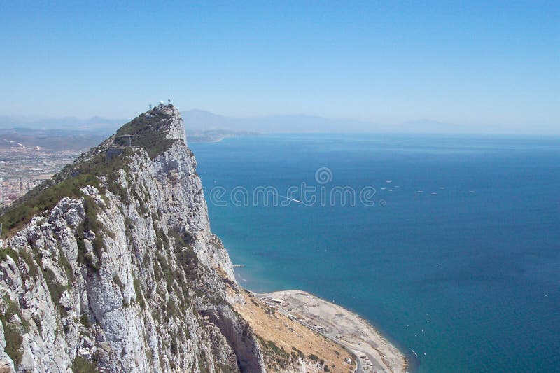 Gibraltar rock stock photo. Image of landmark, mediterranean - 99771208