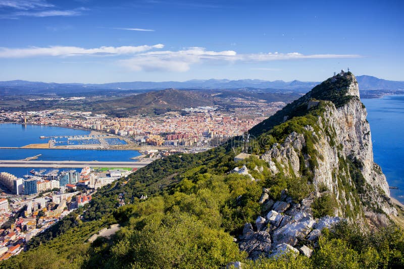 Rock of Gibraltar stock image. Image of sunny, ocean - 16545619