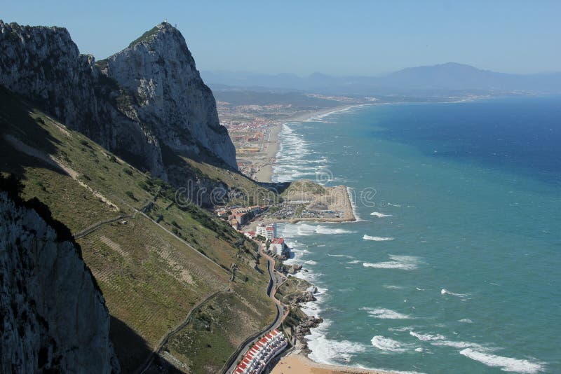 Rock of Gibraltar stock photo. Image of promontory, cliff - 91495408