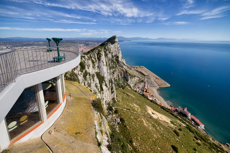 Rock of Gibraltar Viewpoint Stock Image - Image of limestone, british ...