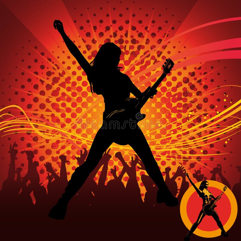 Rock Girl 01 stock illustration. Illustration of live - 18364823