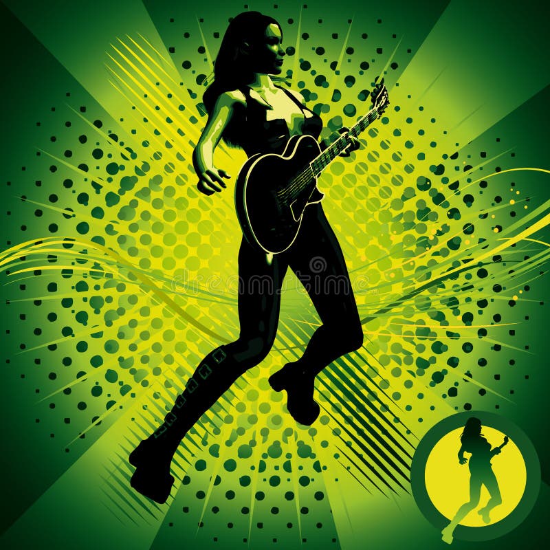 Girl Guitar 02 Stock Illustrations – 2 Girl Guitar 02 Stock ...