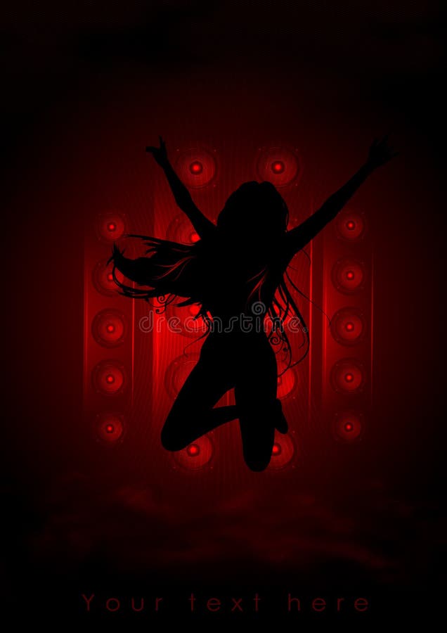 Rock girl stock illustration. Illustration of girl, wallpaper - 10958039