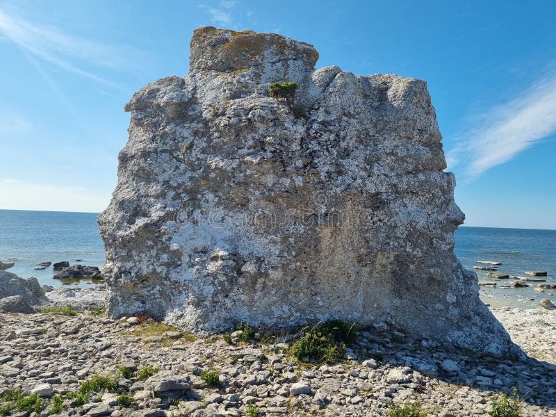 Rocky Gotland Beach and Sandy Water Stock Photo - Image of gotland ...