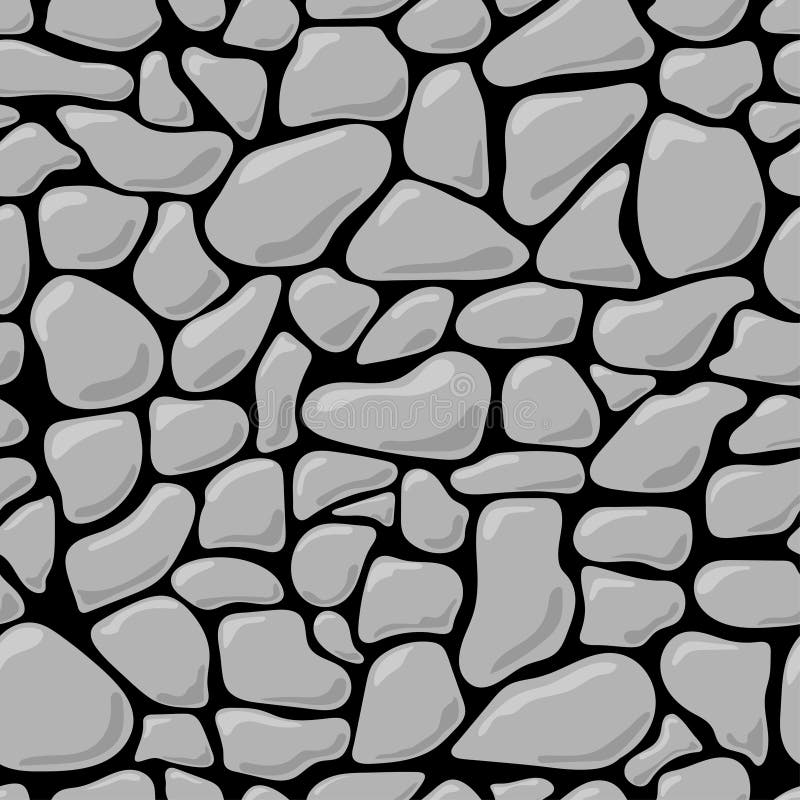 Stone Wall Seamless Pattern Background Stock Illustration - Illustration of construction ...